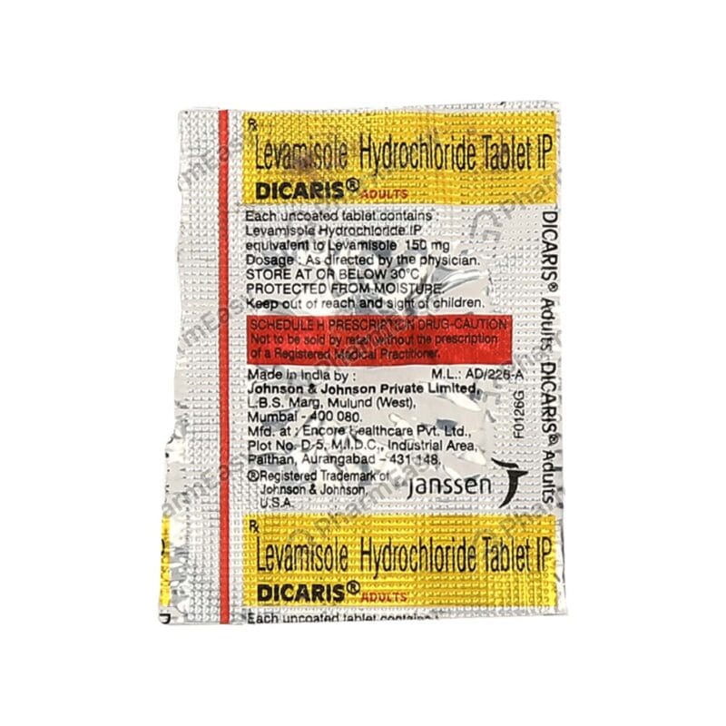 Buy Dicaris Adults Tablet for Deworming & Immune Boost | MedsBase